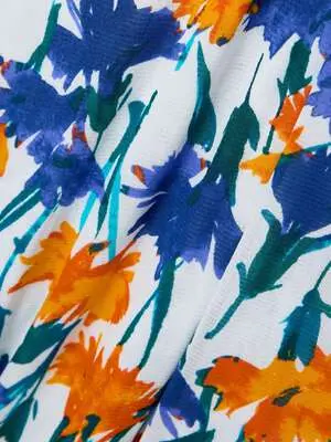 Diane Von Furstenberg Floral Print V-neck Wrap Dress