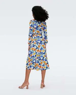 Diane Von Furstenberg Floral Print V-neck Wrap Dress