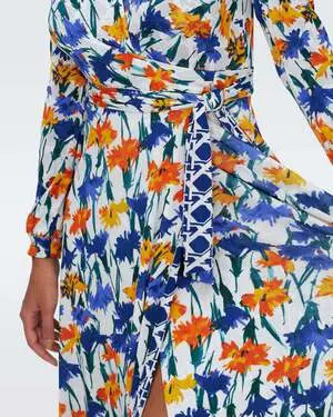 Diane Von Furstenberg Floral Print V-neck Wrap Dress