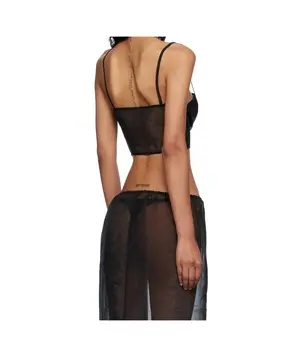 Cecilie Bahnsen Sweetheart Neckline Ruched Cropped Top