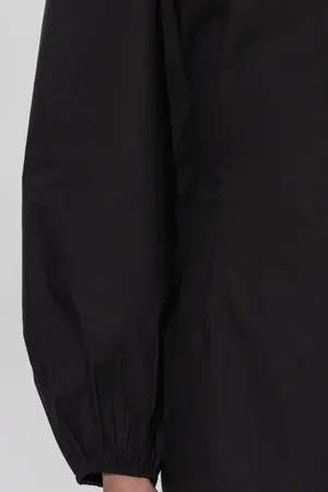 GANNI Puff Sleeve Open Back Mini Dress