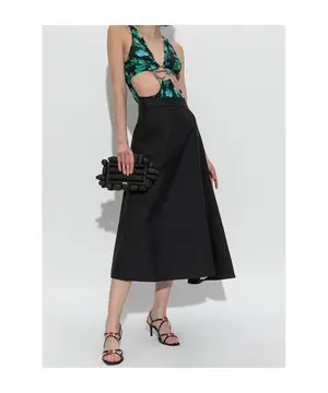 Coperni Floral Print Plunge Neck Bodysuit - Multi-color