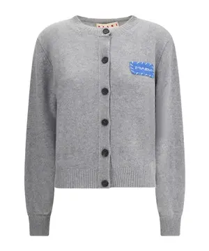 Marni Logo Patch Buttoned Cardigan