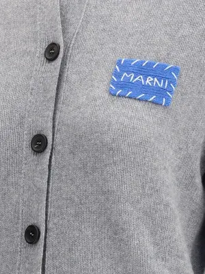 Marni Logo Patch Buttoned Cardigan