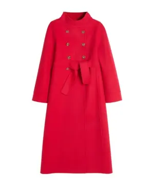 Valentino Garavani Double-breasted High Neck Coat With Vlogo Buttons - Paris