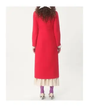 Valentino Garavani Double-breasted High Neck Coat With Vlogo Buttons - Paris