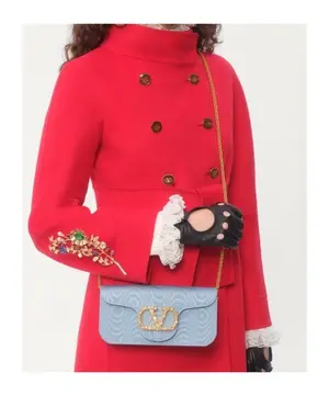Valentino Garavani Double-breasted High Neck Coat With Vlogo Buttons - Paris