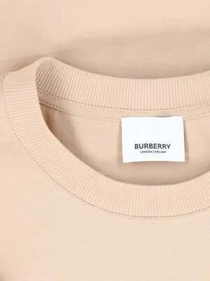Burberry Logo Embroidered Crewneck T-shirt - Nude