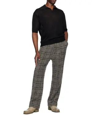 Auralee Mélange Wool-blend Polo Shirt