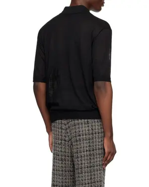 Auralee Mélange Wool-blend Polo Shirt