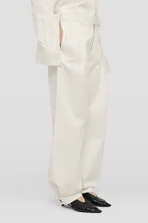 JIL SANDER Wide Leg Pleated Trousers