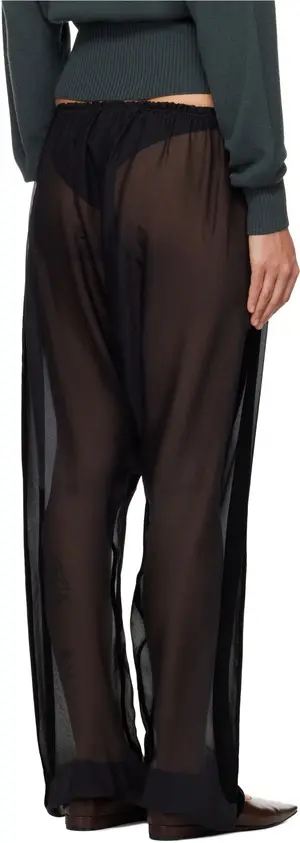 Paloma Wool Silk Palazzo Trousers - Black