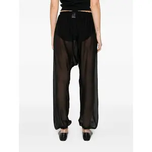 Paloma Wool Silk Palazzo Trousers - Black