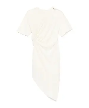 MUGLER Draped Asymmetric Dress - White