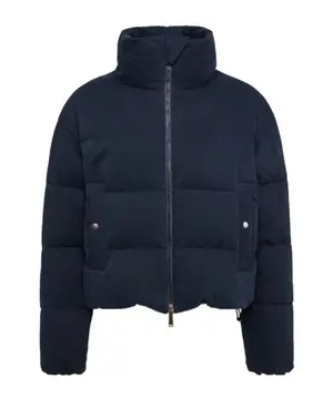 Dsquared2 Quilted Down Jacket With Striped Quilting - Blue