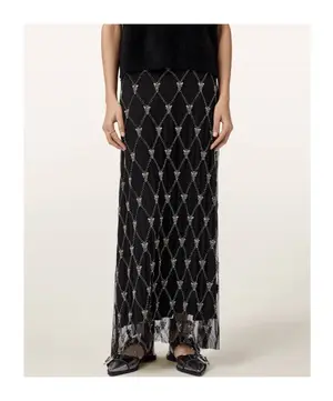 ALLSAINTS Ilka Embellished Maxi Skirt
