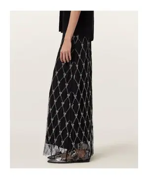 ALLSAINTS Ilka Embellished Maxi Skirt