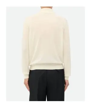 Bottega Veneta Long Sleeved Knitted Polo Shirt