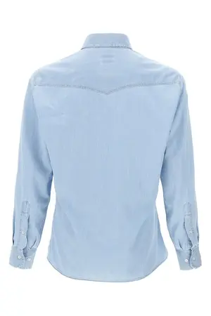 Brunello Cucinelli Long-sleeved Denim Shirt