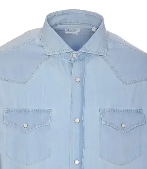 Brunello Cucinelli Long-sleeved Denim Shirt
