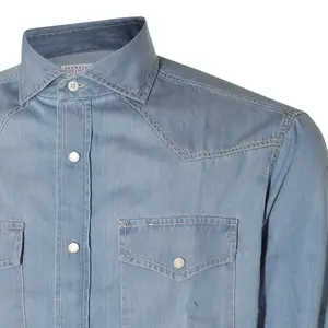 Brunello Cucinelli Long-sleeved Denim Shirt