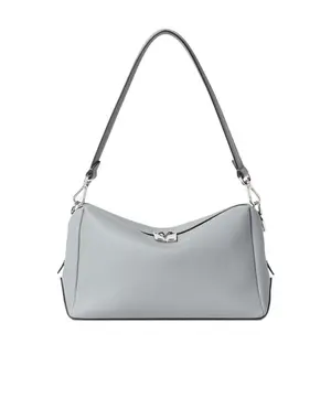 Fendi Zip-top Shoulder Bag With Detachable Straps - Gray