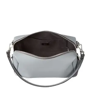 Fendi Zip-top Shoulder Bag With Detachable Straps - Gray