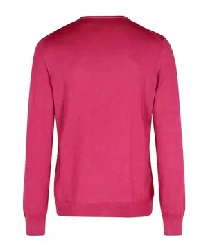 GRAN SASSO Crewneck Ribbed Jumper - Red