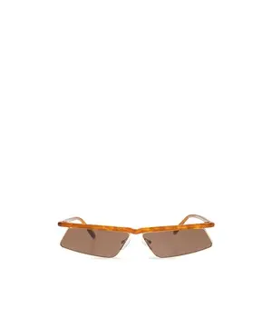 Attico Full Rim Patterned Temple Sunglasses - Brown