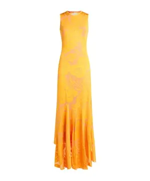 Etro Cut-out Burnout Stretch Jersey Maxi Dress
