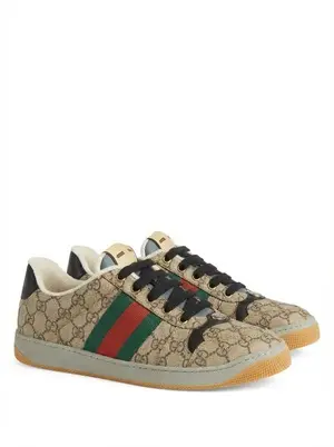 Gucci Screener Low-top Sneakers With Double G Detail - Multicolor