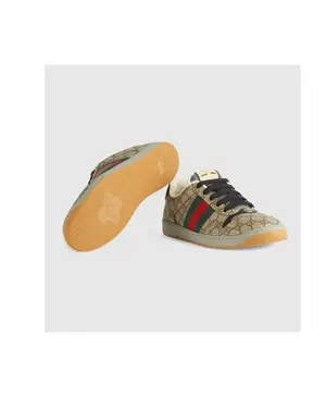 Gucci Screener Low-top Sneakers With Double G Detail - Multicolor