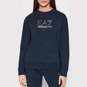 EA7 Crewneck Sweatshirt And Jogger Set With Embellished Logo