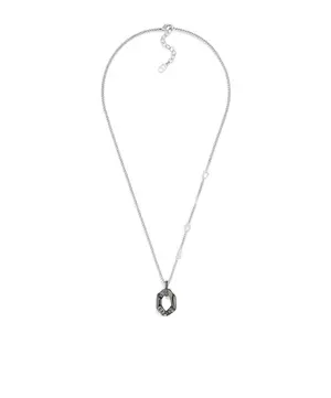 Dior Contrast Pendant Necklace - White