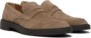 Hugo Boss Suede Loafers With Buckle Detail