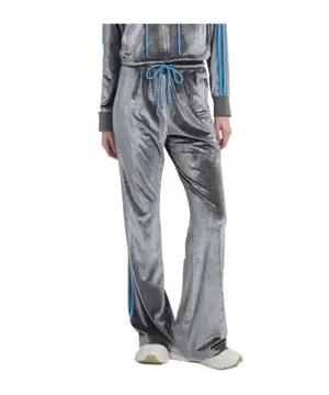 Marissa Chiara Velvet Track Pants With Drawstring Waist