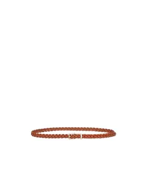 Max Mara Woven Leather Belt - Rust-colored