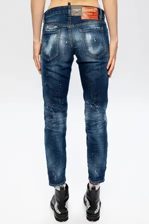 Dsquared2 Jennifer Cropped Jeans With Ripped Detailing
