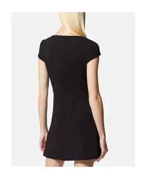 Versace V-neck Mini Dress With Chicken Collar