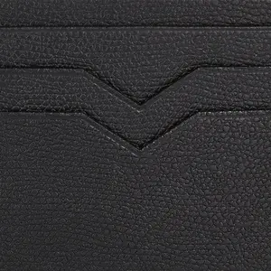 VALEXTRA V-shaped Lacquered Edge Cardholder - Black