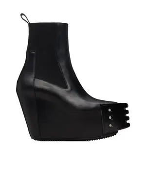 Rick Owens Temple Grilled Wedge Beatle Chelsea Boots