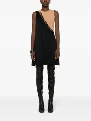 MAISON MARGIELA One Shoulder Lace Trim Dress
