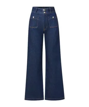 Veronica Beard Taylor High Rise Wide Leg Jeans