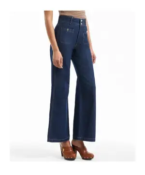 Veronica Beard Taylor High Rise Wide Leg Jeans