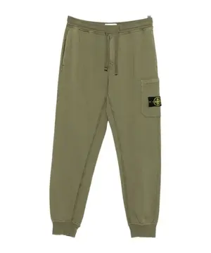 Stone Island Compass-badge Tapered Pants - Green
