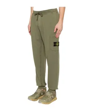 Stone Island Compass-badge Tapered Pants - Green