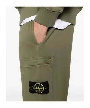 Stone Island Compass-badge Tapered Pants - Green