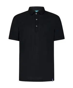 DRUMOHR Spread-collar Cotton Polo Shirt - Black
