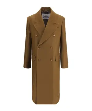 VIVIENNE WESTWOOD Double-breasted Wool Coat - Brown