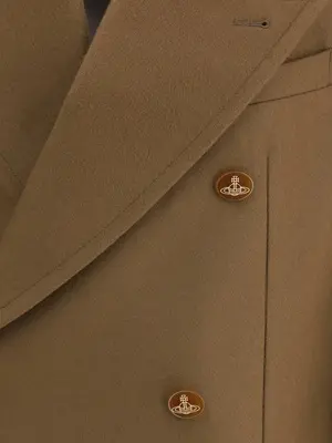 VIVIENNE WESTWOOD Double-breasted Wool Coat - Brown